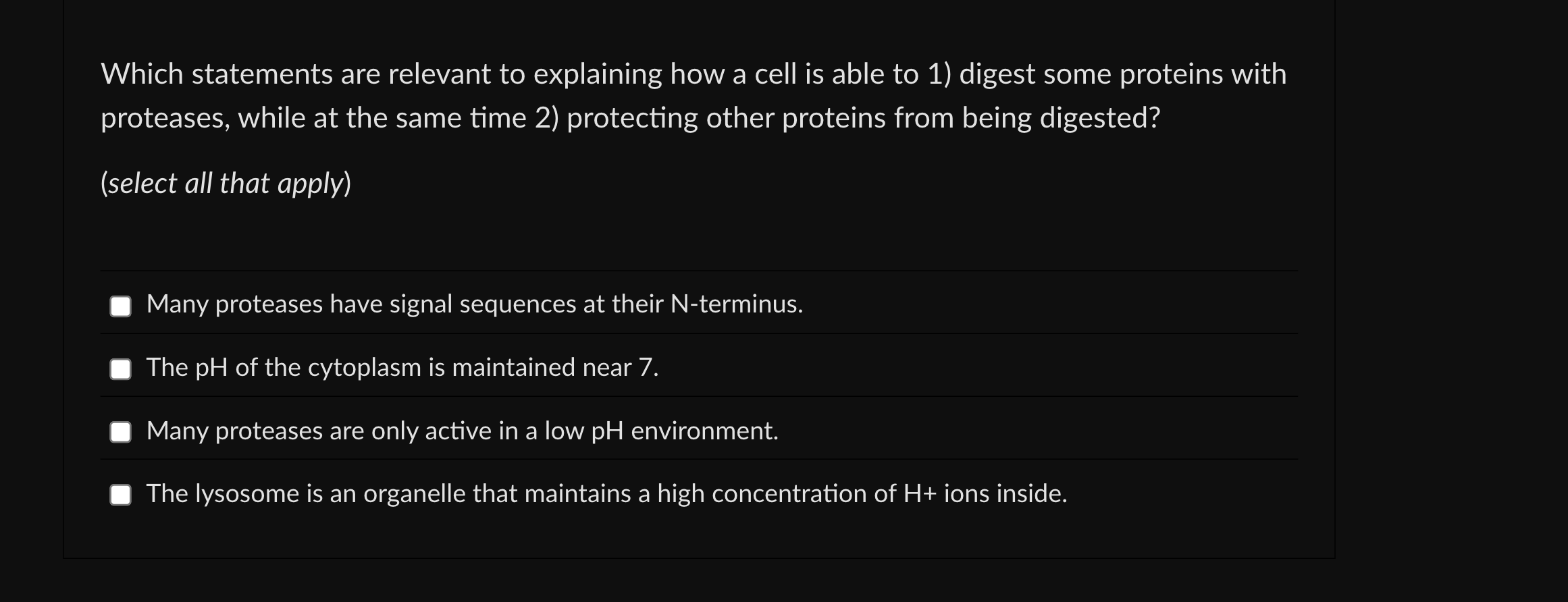 Solved Which statements are relevant to explaining how a | Chegg.com