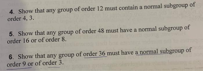 Solved 4. Show that any group of order 12 must contain a | Chegg.com