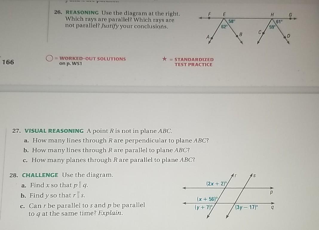 Solved IDENTIFYING PARALLEL LINES Is there enough | Chegg.com