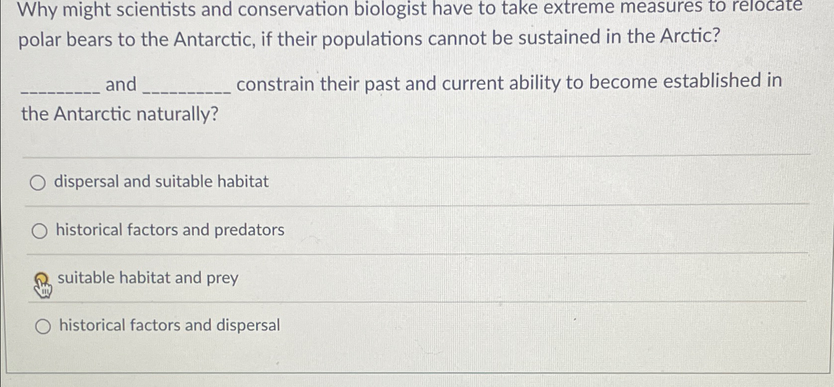 Solved Why might scientists and conservation biologist have | Chegg.com