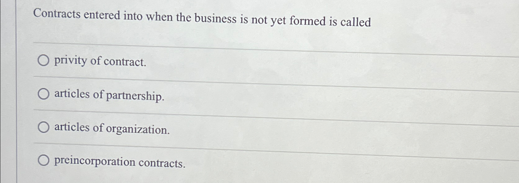 Solved Contracts entered into when the business is not yet | Chegg.com