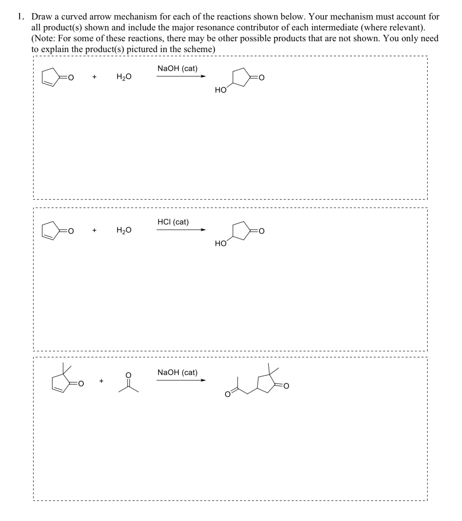 Solved Draw a curved arrow mechanism for each of the | Chegg.com