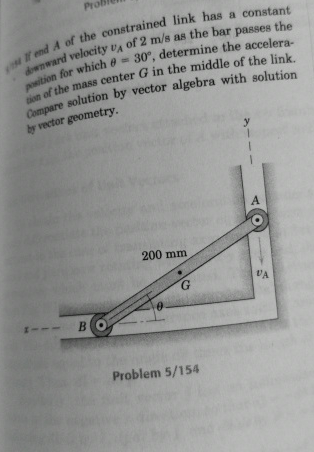 Solved A of the constrained link has a constant dom wand | Chegg.com