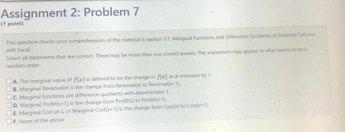 Solved This question chedks your comprehension of the | Chegg.com