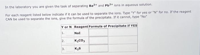 Solved In the laboratory you are given the task of | Chegg.com