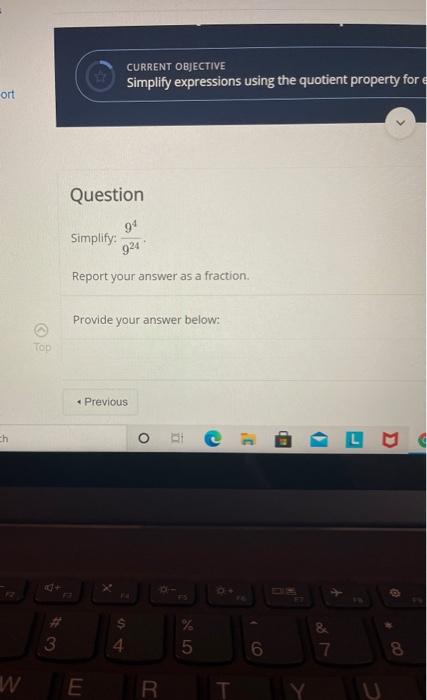 Solved CURRENT OBJECTIVE Simplify expressions using the | Chegg.com