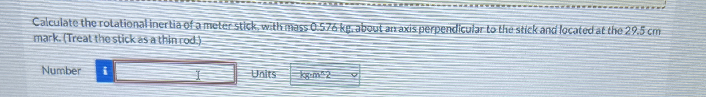 Solved Calculate the rotational inertia of a meter stick, | Chegg.com