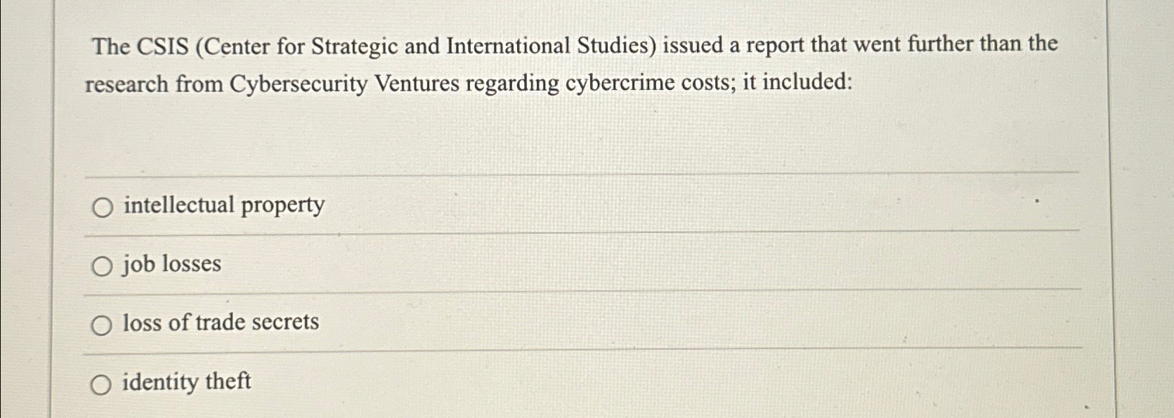 Solved The CSIS (Center for Strategic and International | Chegg.com