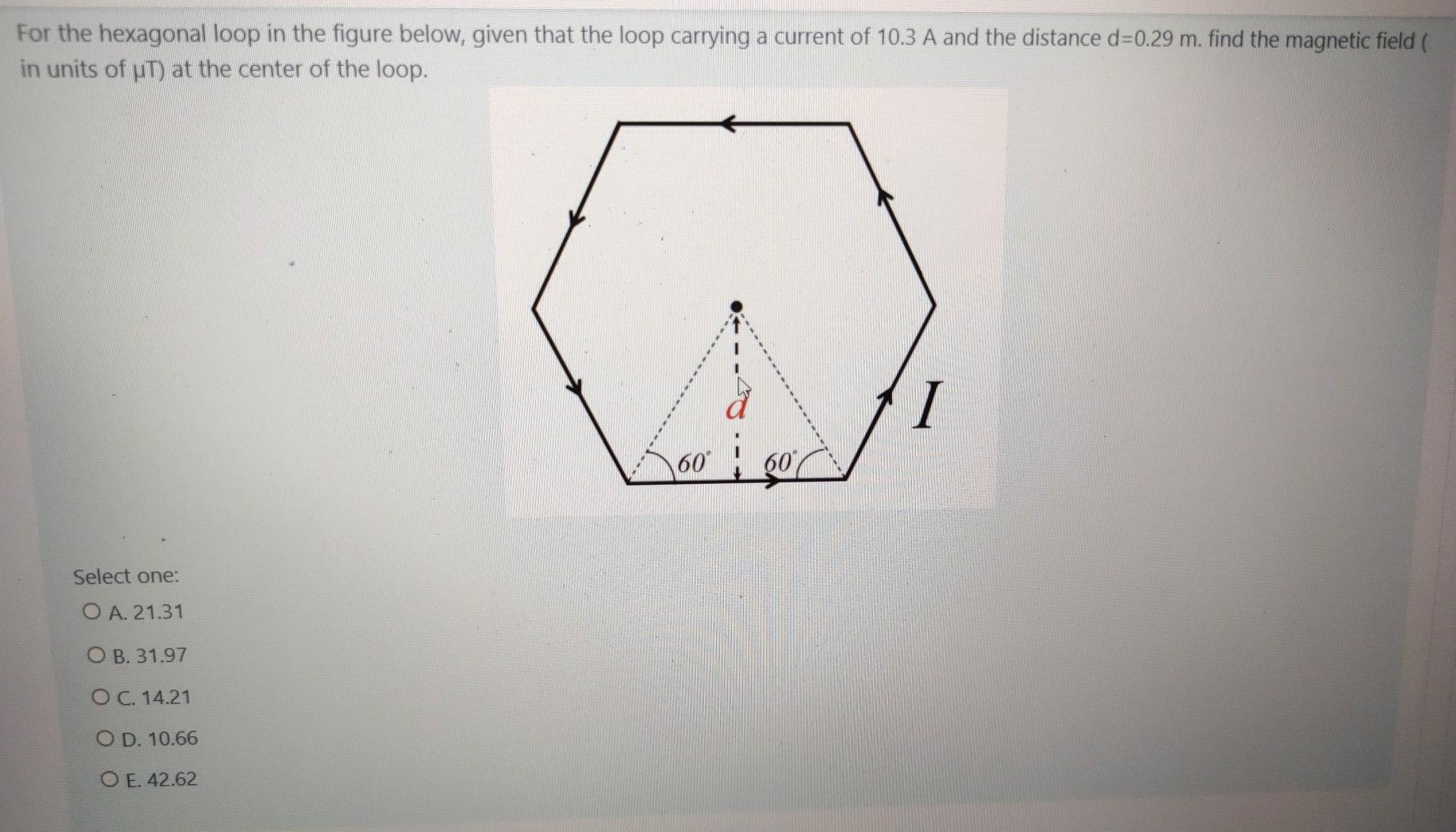 Solved For the hexagonal loop in the figure below, given | Chegg.com