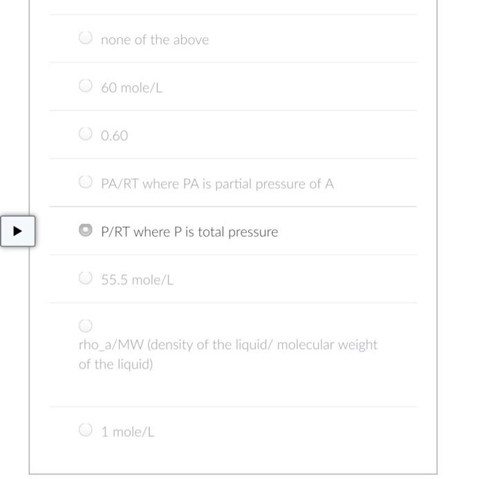 Solved Lets consider a container with a volatile liquid A at | Chegg.com