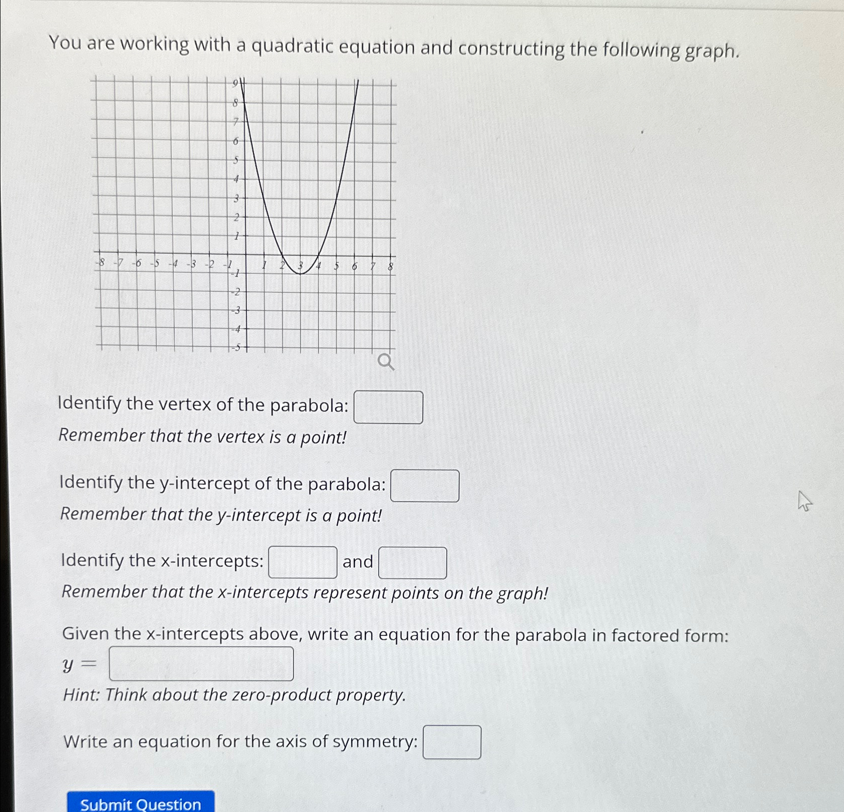 Solved You are working with a quadratic equation and | Chegg.com
