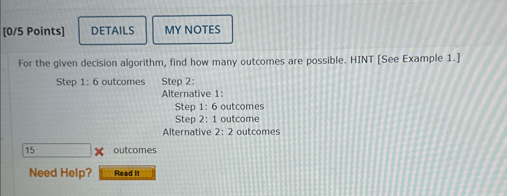 Solved 05 ﻿points For The Given Decision Algorithm 1386