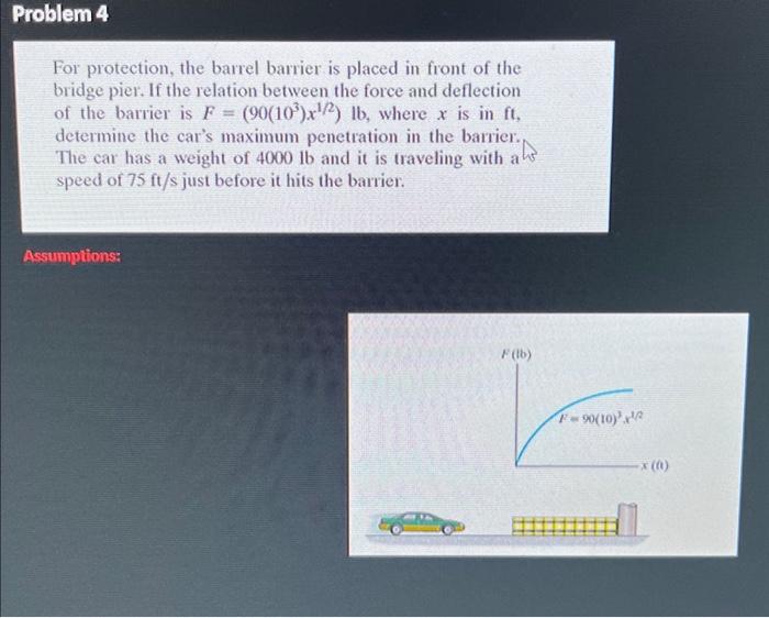 Solved For protection, the barrel barrier is placed in front | Chegg.com