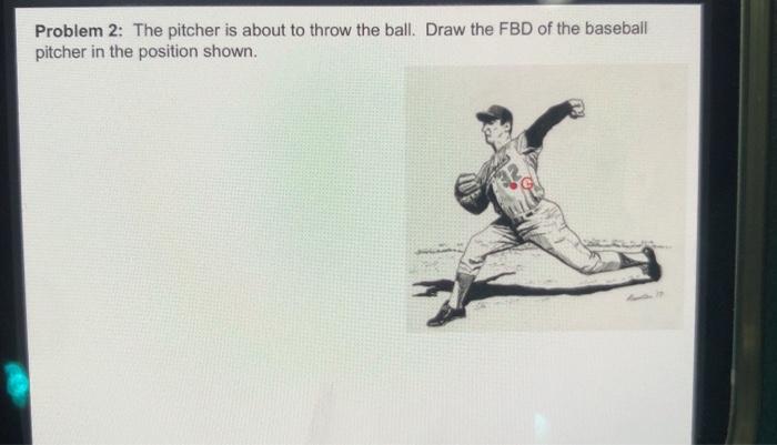 Solved Problem 2: The pitcher is about to throw the ball. | Chegg.com