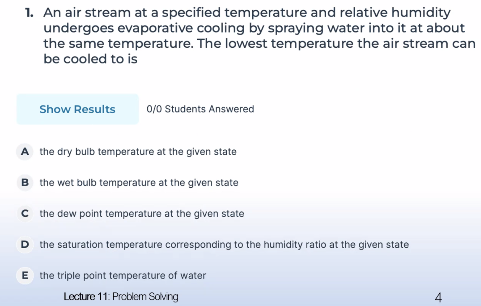 Solved 1. ﻿An air stream at a specified temperature and | Chegg.com