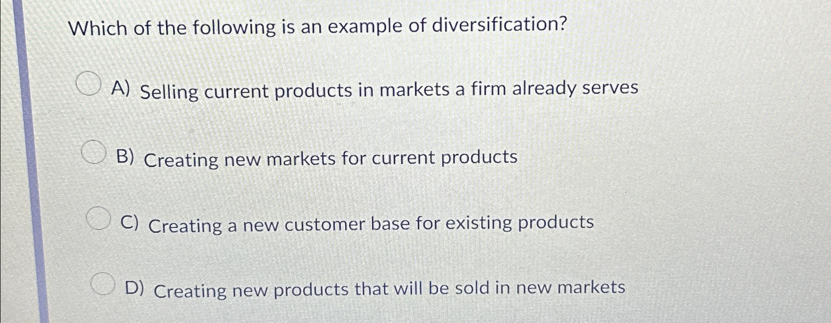 Solved Which of the following is an example of | Chegg.com