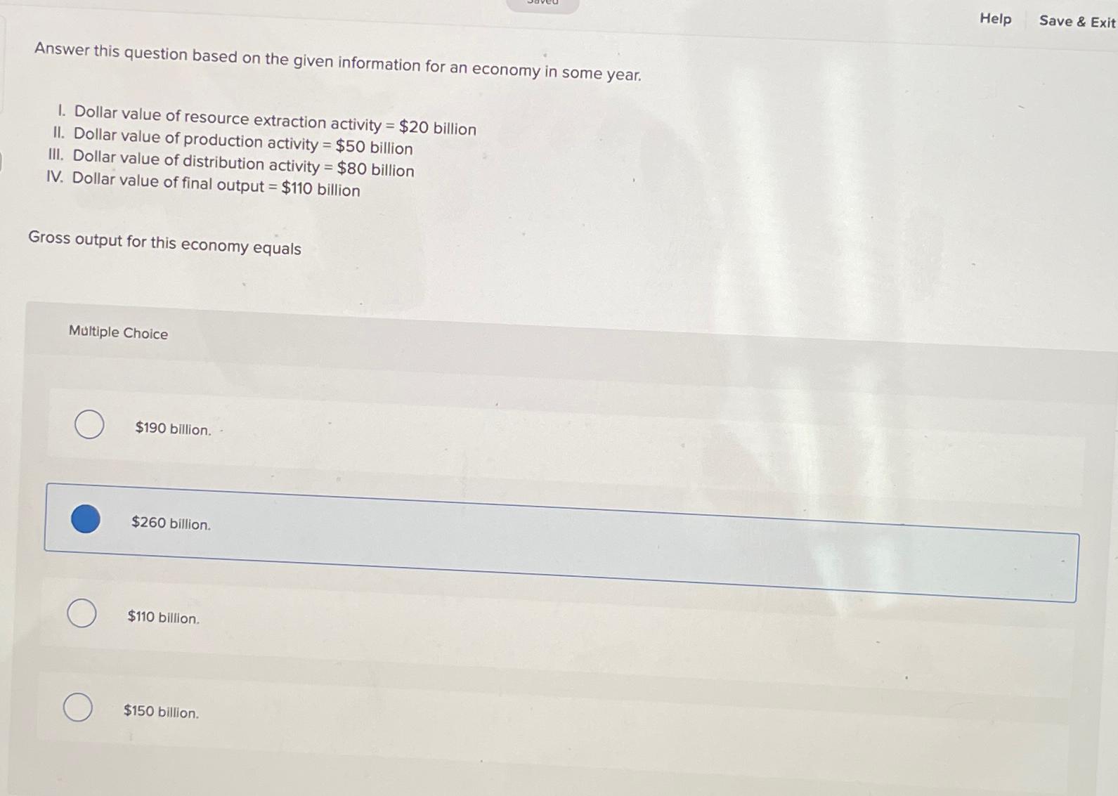 Solved HelpSave & ExitAnswer this question based on the | Chegg.com