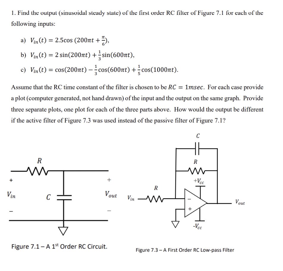 Solved Find the output (sinusoidal steady state) ﻿of the | Chegg.com