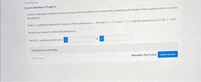Solved Current Attempt in Progress Find the indicated | Chegg.com