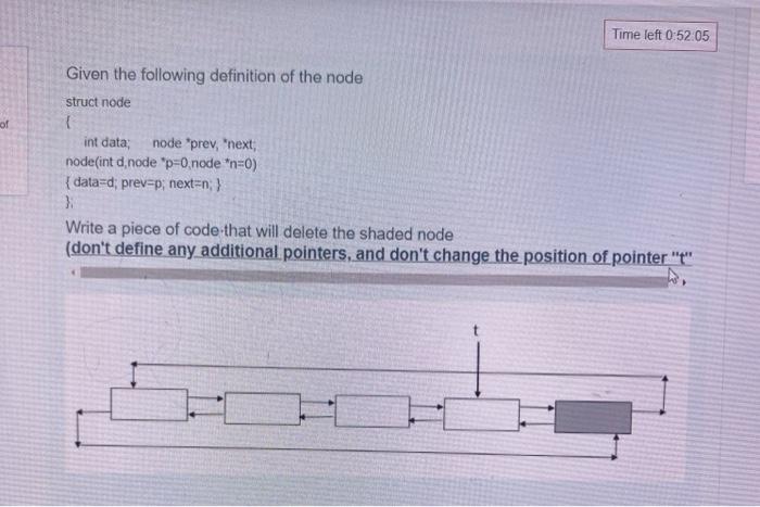 Solved Given The Following Definition Of The Node Struct