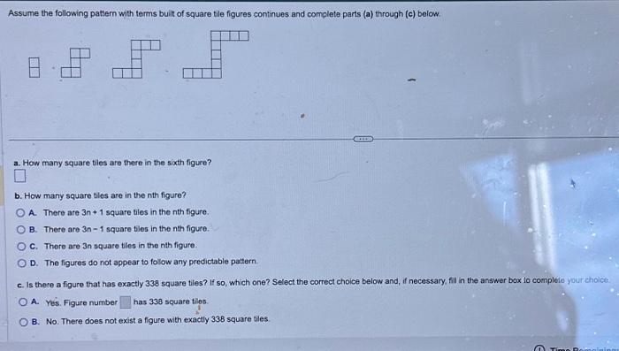 Solved Assume the following pattern with terms built of | Chegg.com