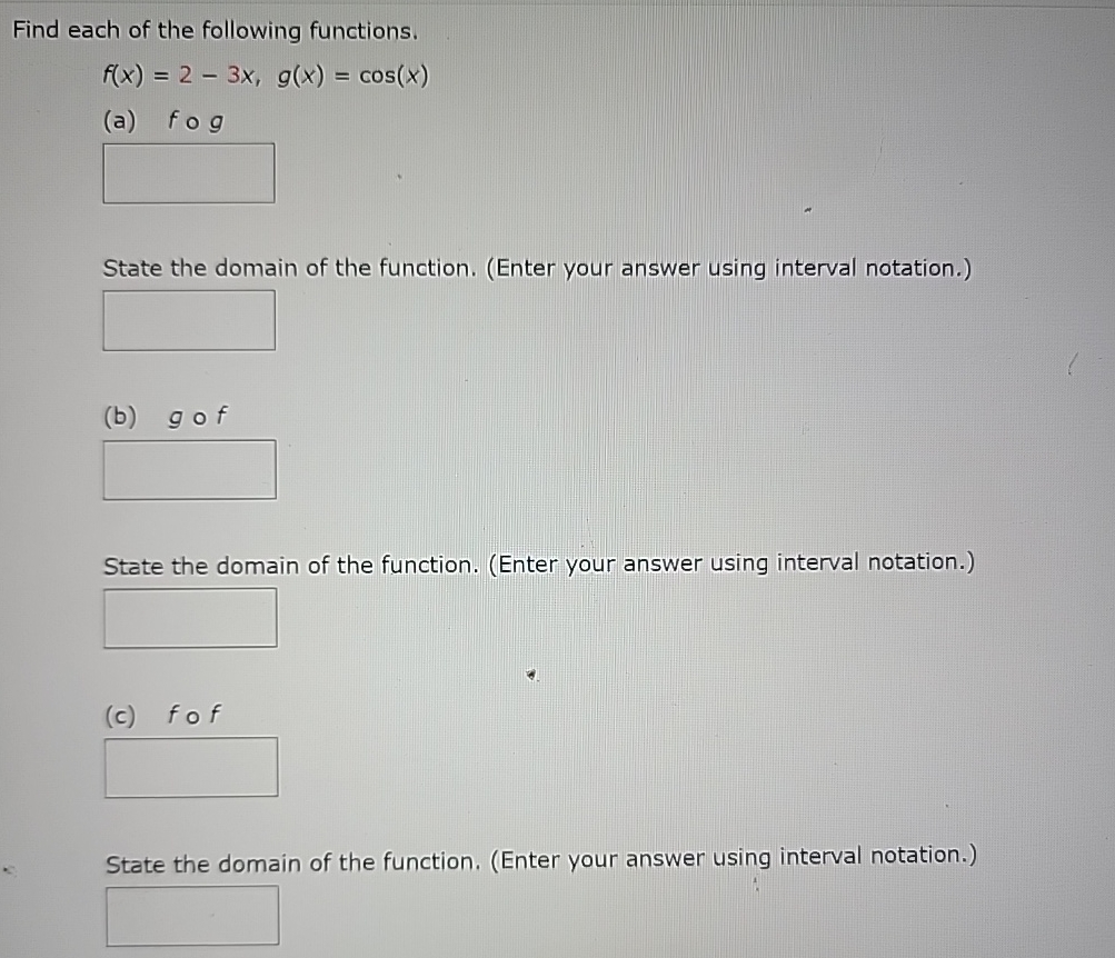 Solved Find each of the following | Chegg.com