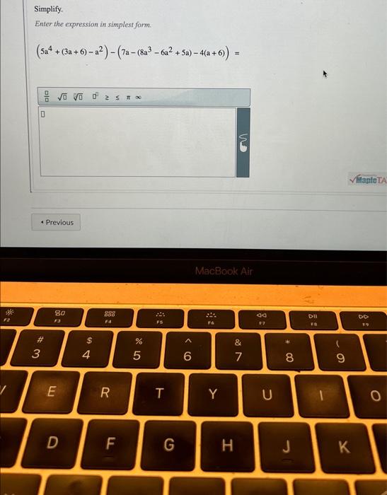Solved Simplify. Enter the expression in simplest form. | Chegg.com
