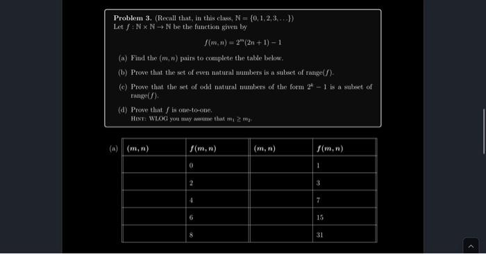 Solved Problem 3. (Recall that, in this class, | Chegg.com