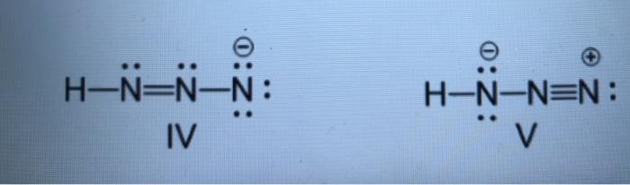 Solved What is the correct Lewis structure for hydrazoic | Chegg.com