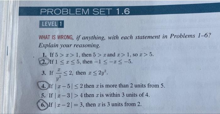 Solved WHAT IS WRONG, if anything, with each statement in | Chegg.com