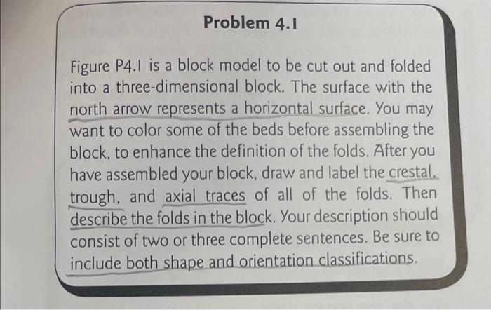 Solved Figure P4.I is a block model to be cut out and folded | Chegg.com