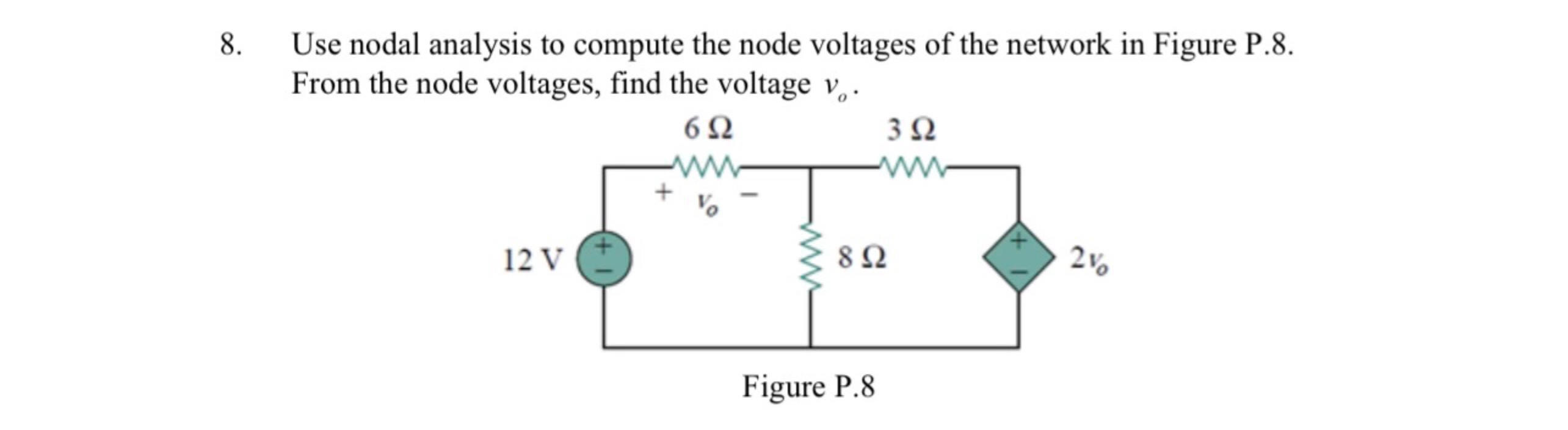 Solved Use nodal analysis to compute the node voltages of | Chegg.com