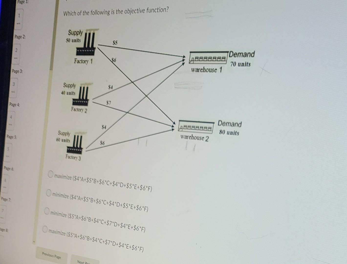 Solved Question 13 (4 points) A simple transportation | Chegg.com