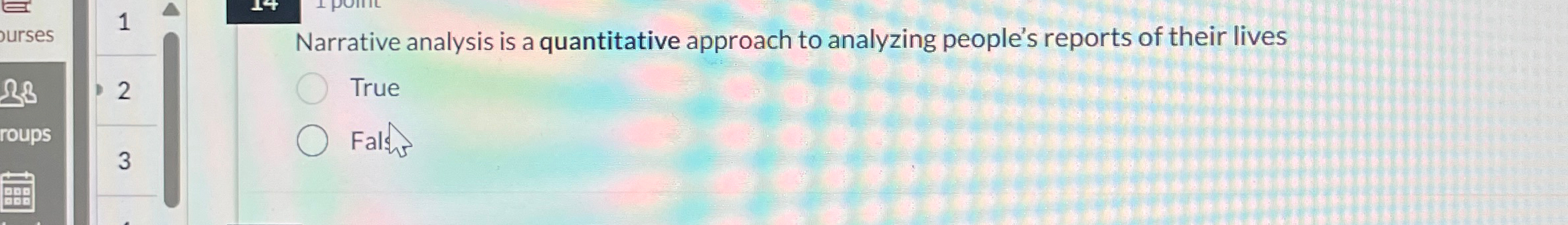 Solved Narrative analysis is a quantitative approach to | Chegg.com