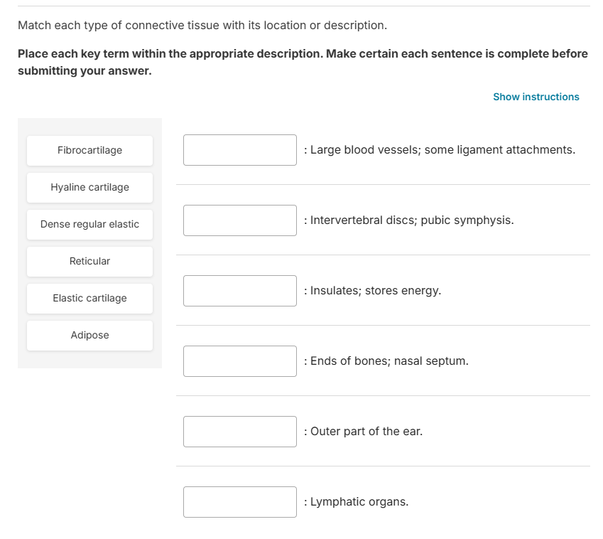 Solved Lab Assesment 4B Question 1 ﻿Match each type of | Chegg.com