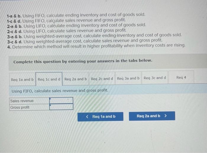 Solved Exercise 6-4 (Algo) Calculate inventory amounts when | Chegg.com