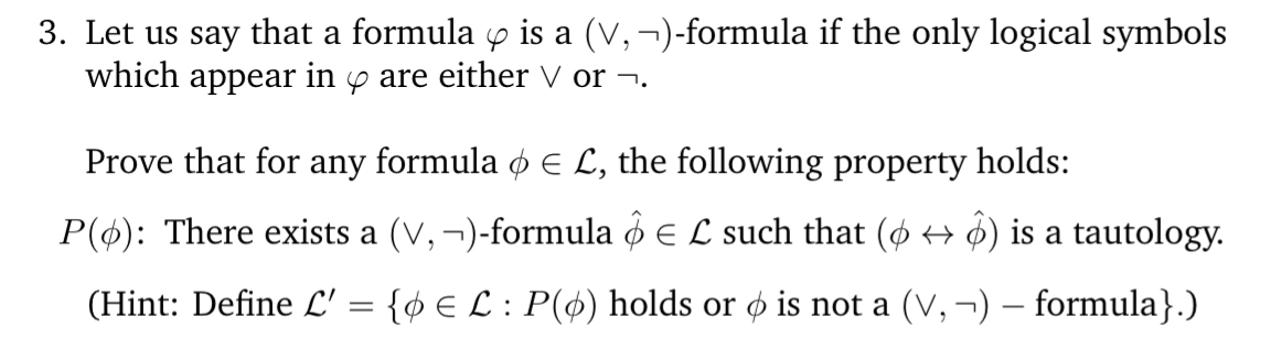 Solved Let us say that a formula φ ﻿is a (vv,not)-formula if | Chegg.com
