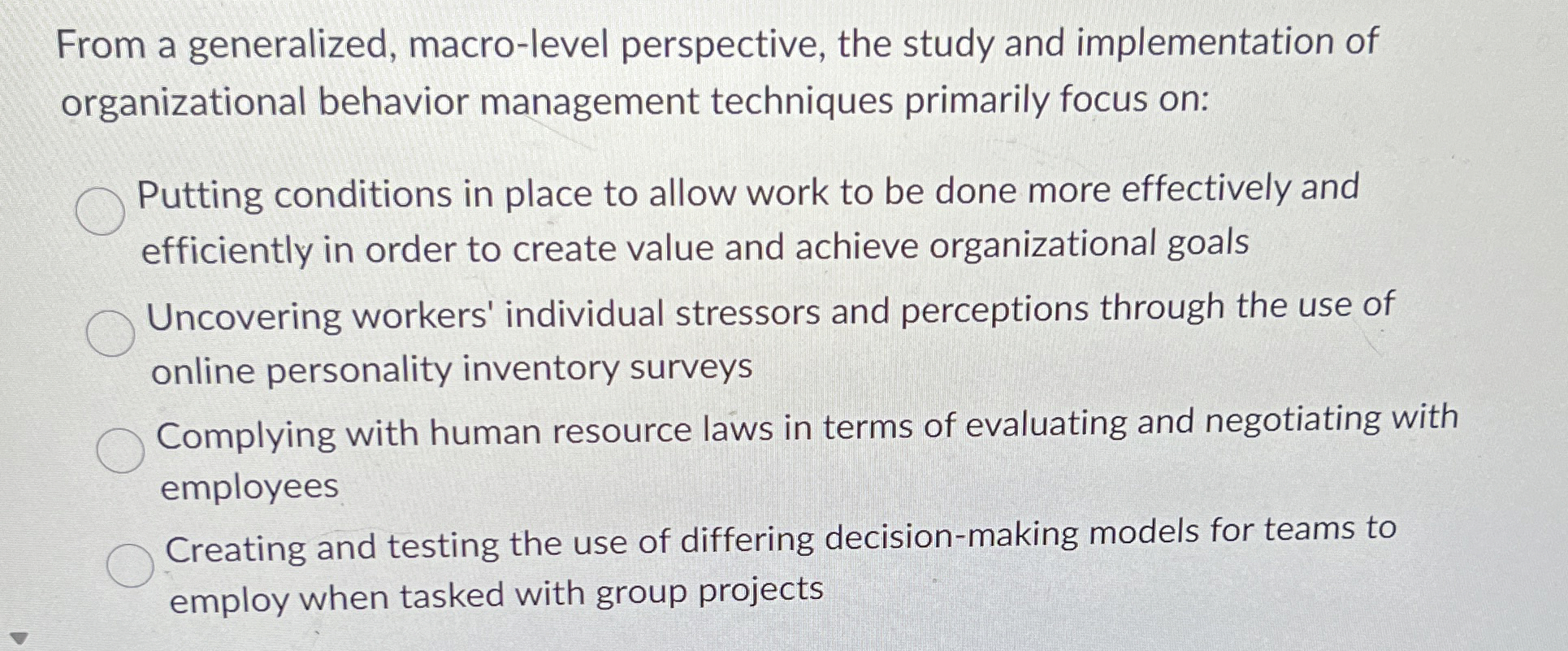 Solved From a generalized, macro-level perspective, the | Chegg.com