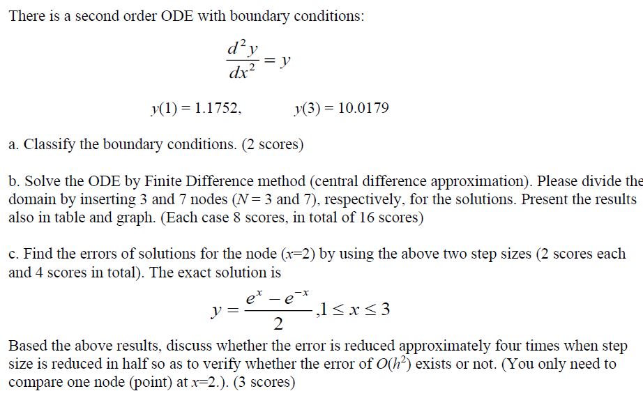 Solved There is a second order ODE with boundary | Chegg.com