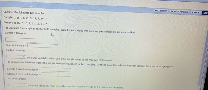 Solved FULL SCREEN PRINTER VERSION 4 BACK NEX Consider the | Chegg.com