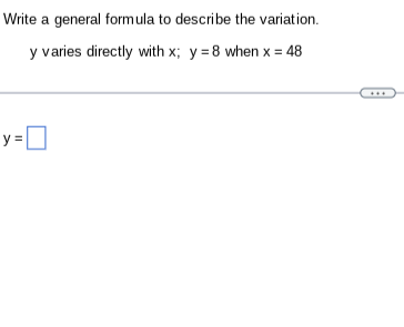 Solved Write a general formula to describe the variation.y | Chegg.com
