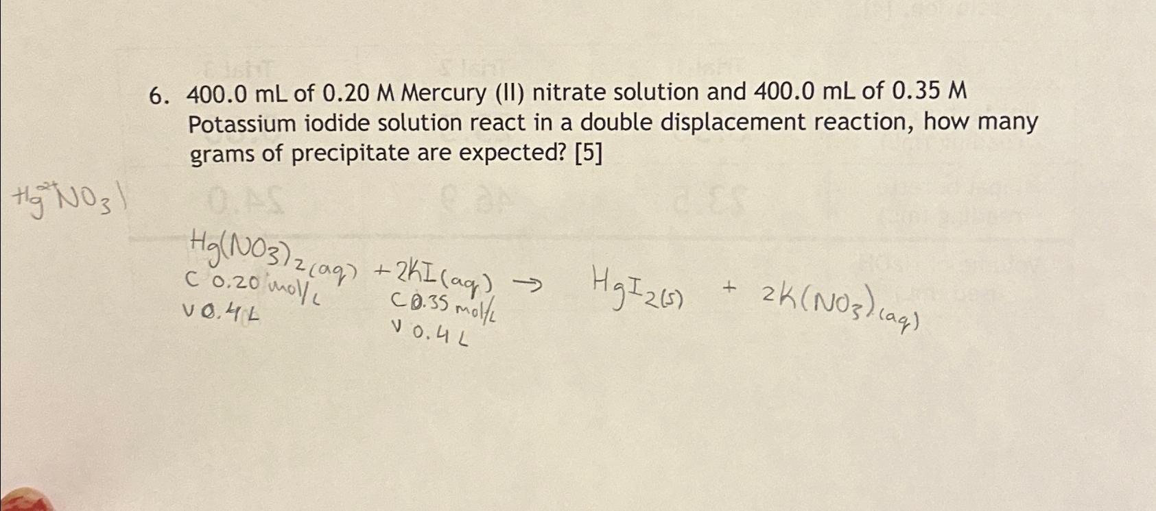Solved Dont mind me trying to solve the equation please help | Chegg.com