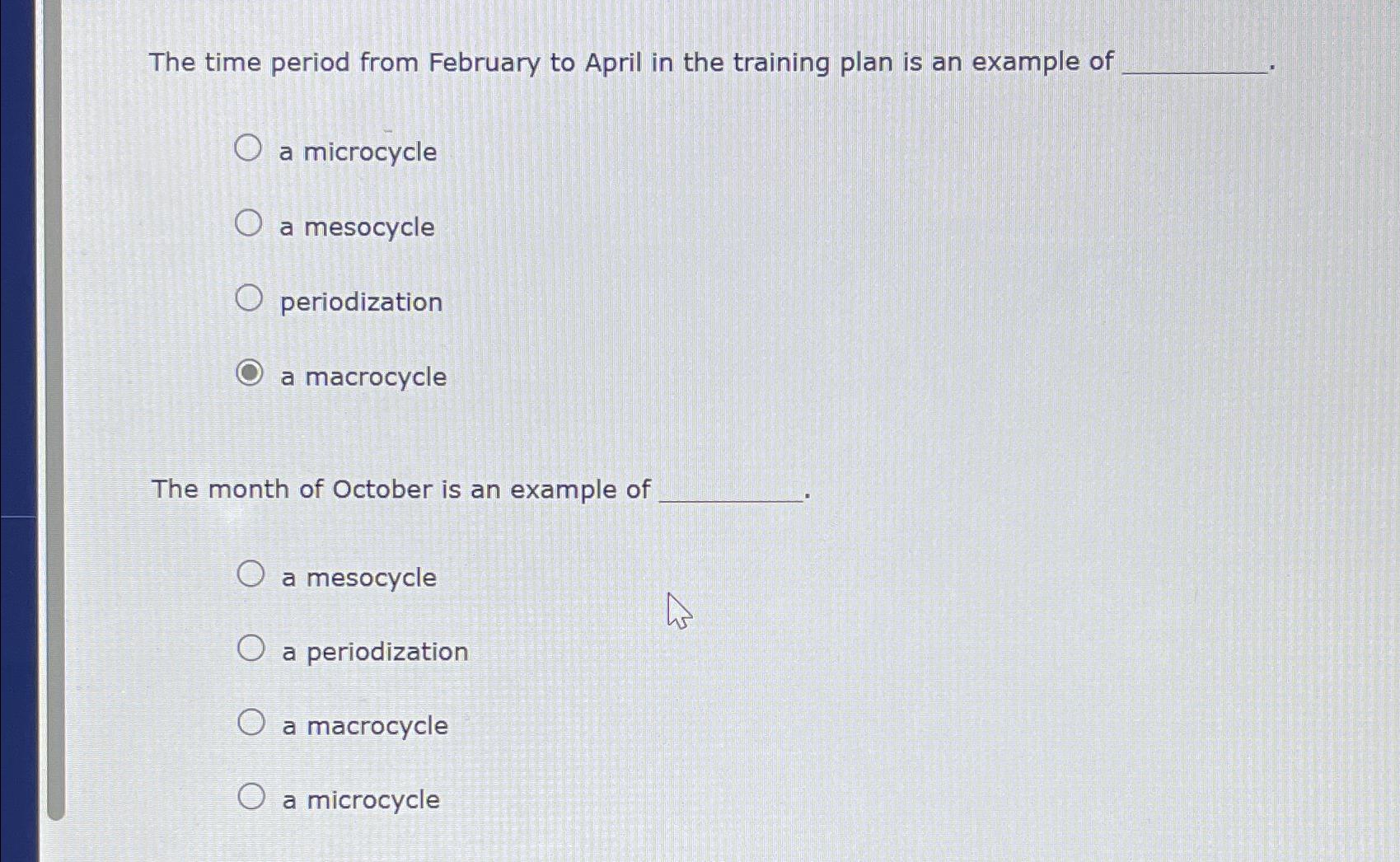 Solved The time period from February to April in the | Chegg.com