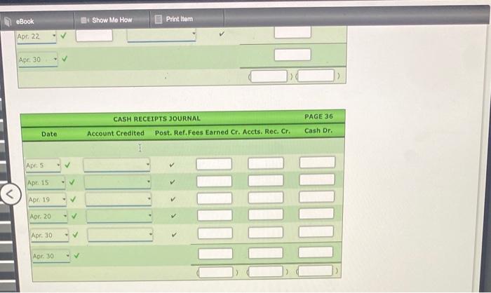 Solved Revenue and cash receipts journals; accounts | Chegg.com