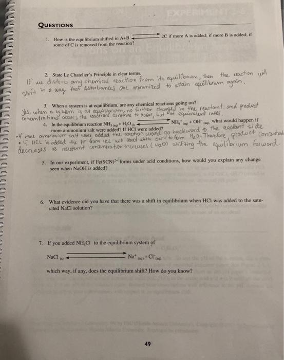 Solved EP QUESTIONS 2C if more A is added: if more B is | Chegg.com