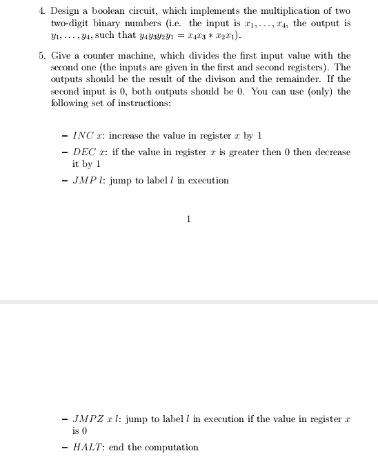 Solved 4. Design a boolean circuit, which implements the | Chegg.com