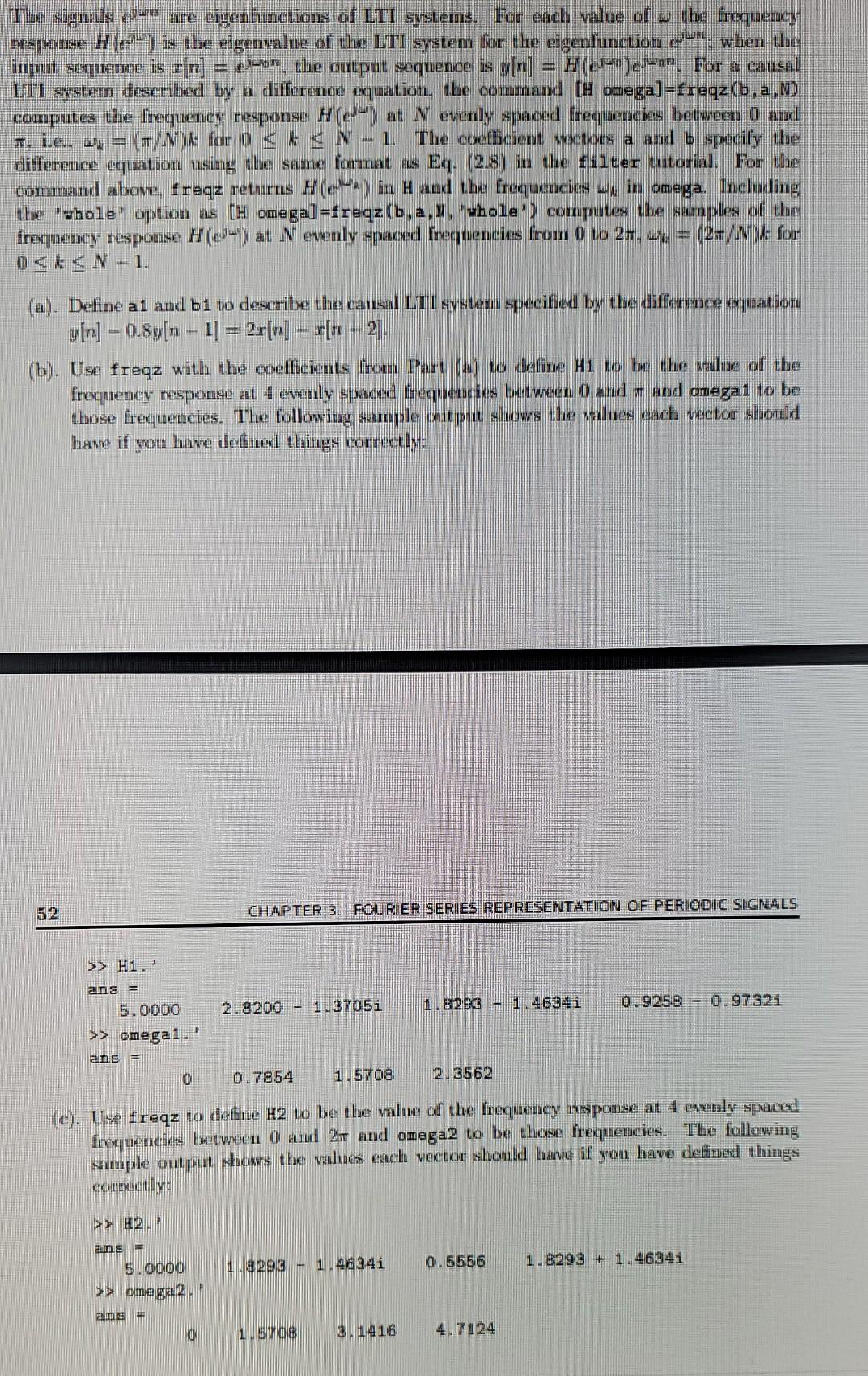 Solved The signals own are eigenfunctions of LTI systems. | Chegg.com