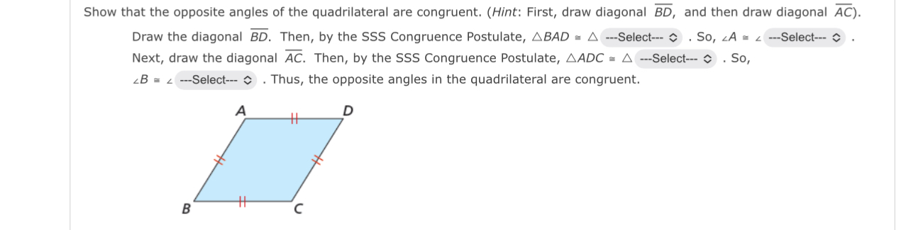 Solved Show that the opposite angles of the quadrilateral | Chegg.com