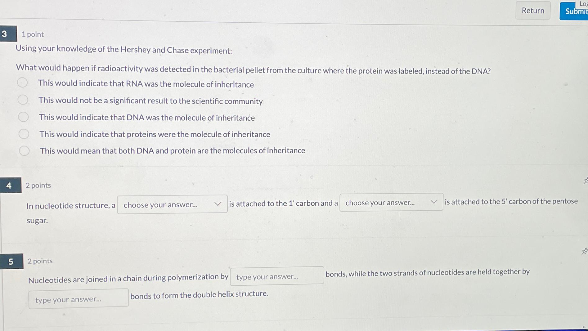 Solved Using your knowledge of the Hershey and Chase | Chegg.com