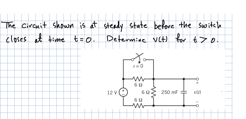 Solved The circuit shown is at steady state before the | Chegg.com